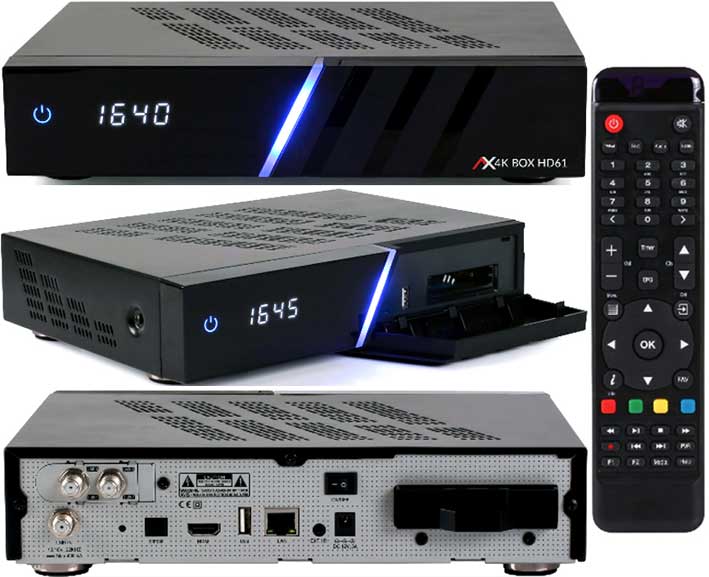 OPTICUM AX 4K BOX HD61 TWIN 2 X DVB-S2X :: BOSAT