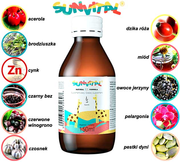 SUNVITAL NATURAL KIDS FORMULA - 3 SZTUKI :: BOSAT